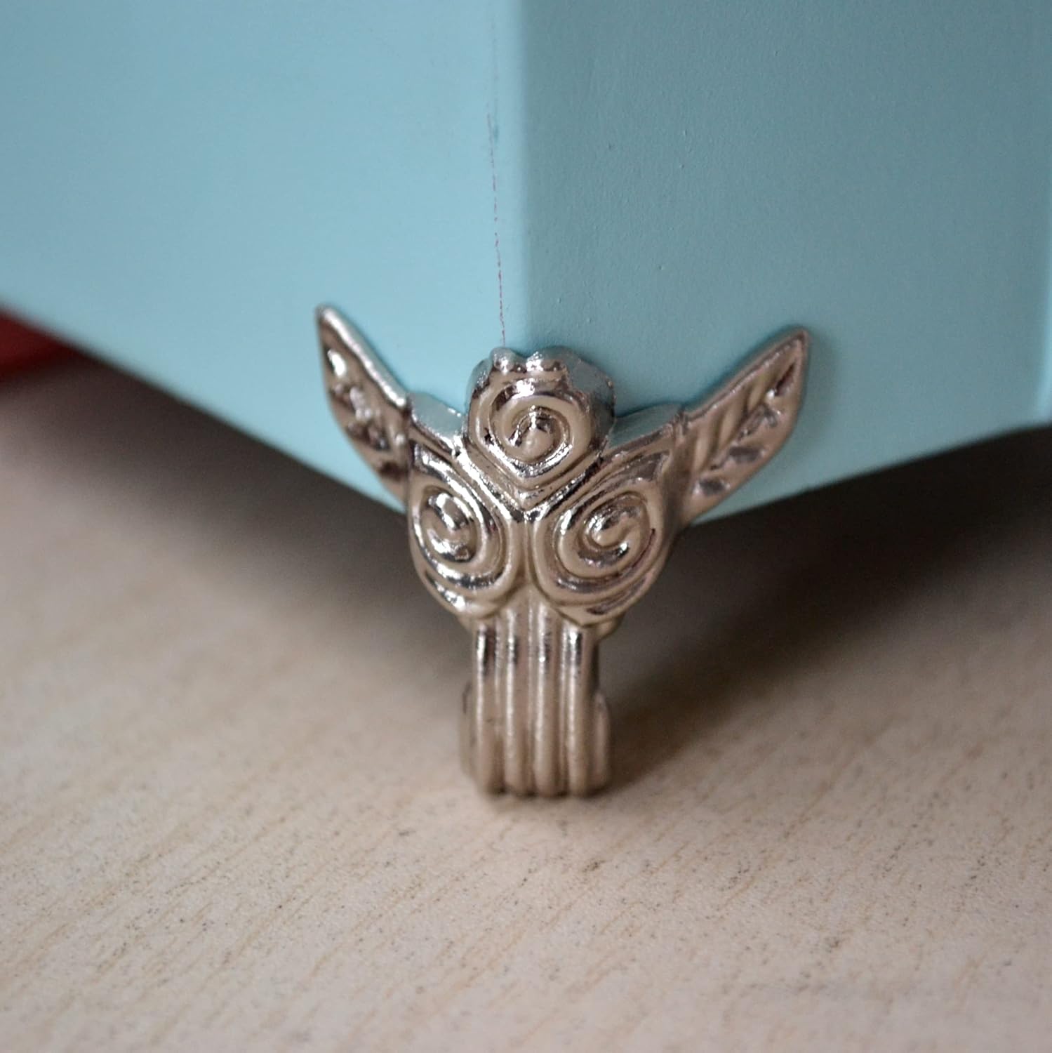 Amazon.com: 12 Pcs Vintage Silver Wood Case Legs Decorative Jewelry Box ...