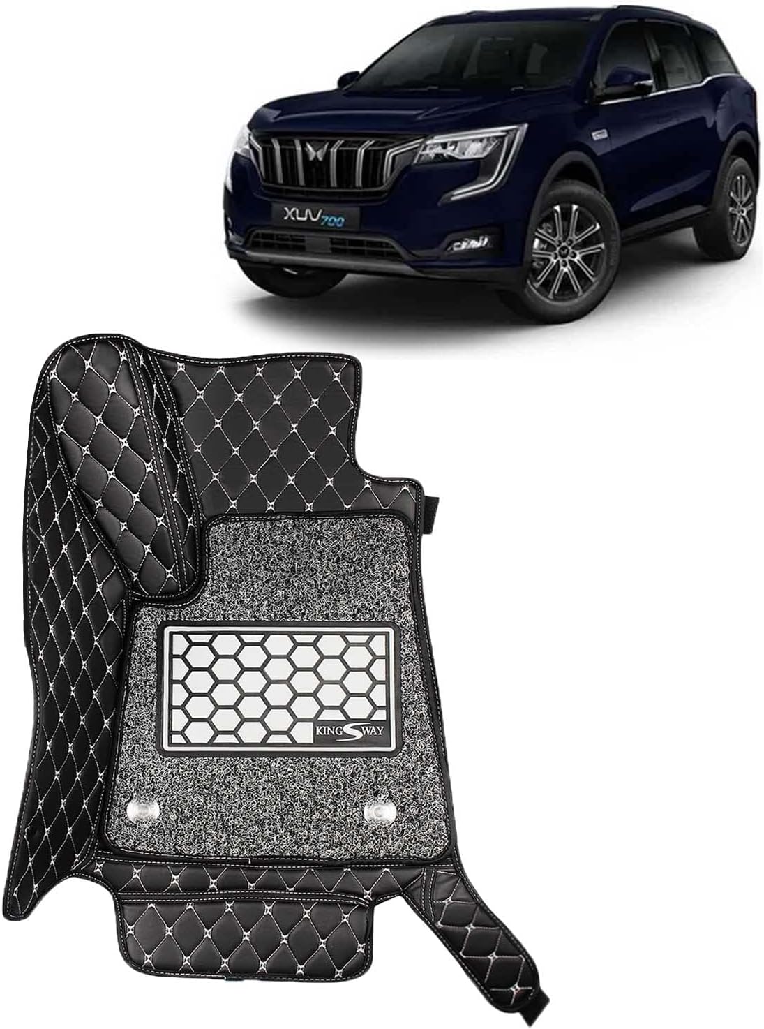 Vahan Expo 7D Mats for XUV 700 (7 Seater) Car Floor Foot Mat (Year ...