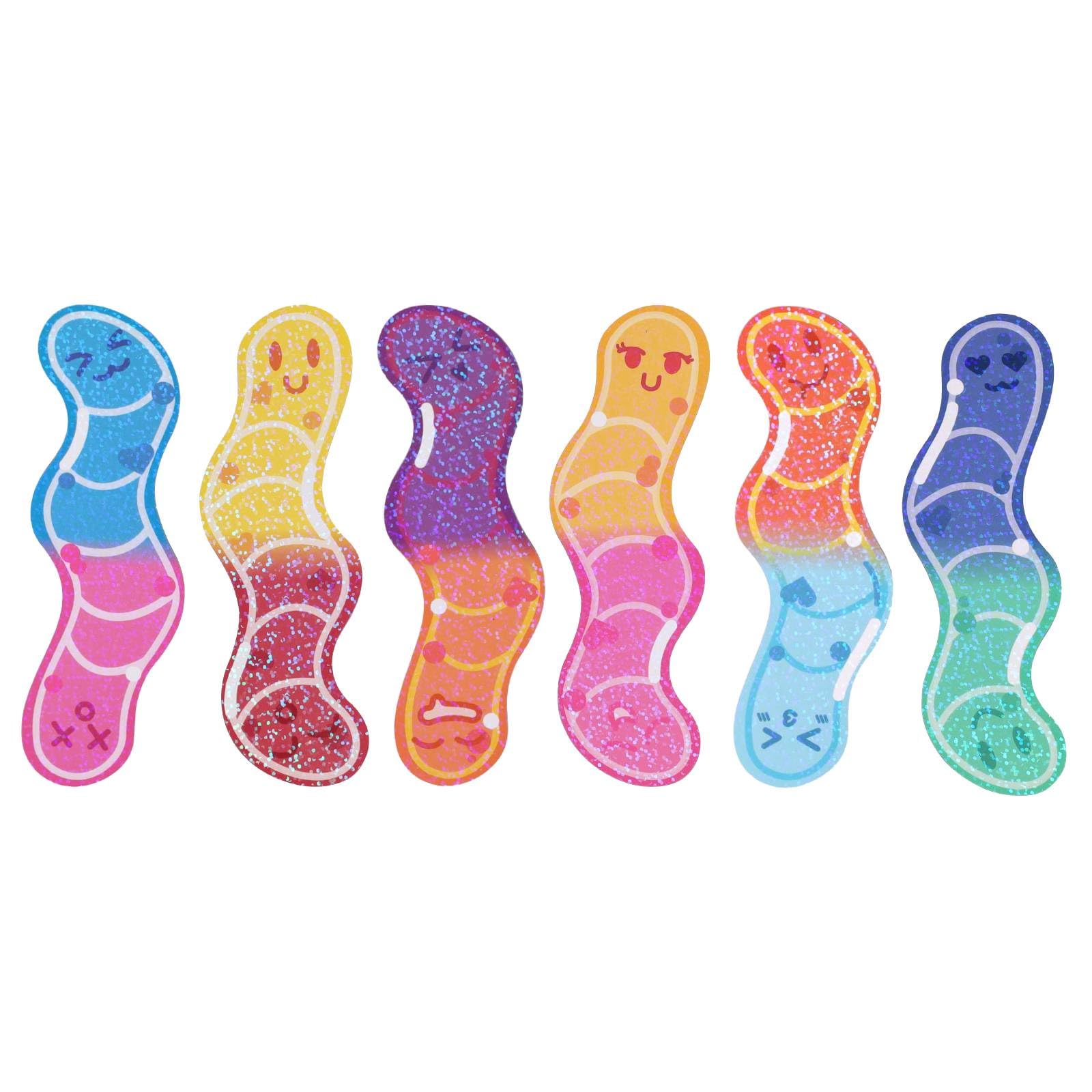 Amazon.com: Hafhef Gummy Worm Bookmarks for Kids - 6 Pieces Cute ...