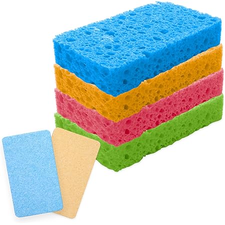 Amazon.com: WLLHYF Compressed Cellulose Sponges Dual Sided Kitchen ...