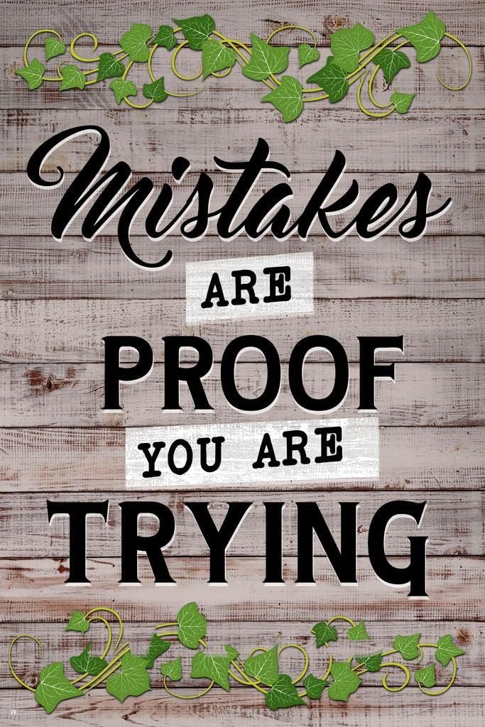 Amazon.com: Growth Mindset Mistakes Poster For Classroom Decoration ...