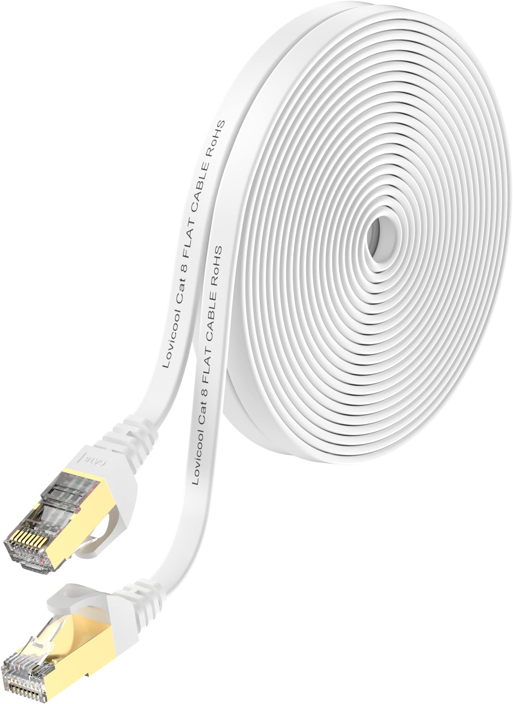 Amazon.co.jp: CAT8 LANケーブル カテゴリー8ケーブル 20M, 超高速40GBASE-T 2000MHz SFTP ...
