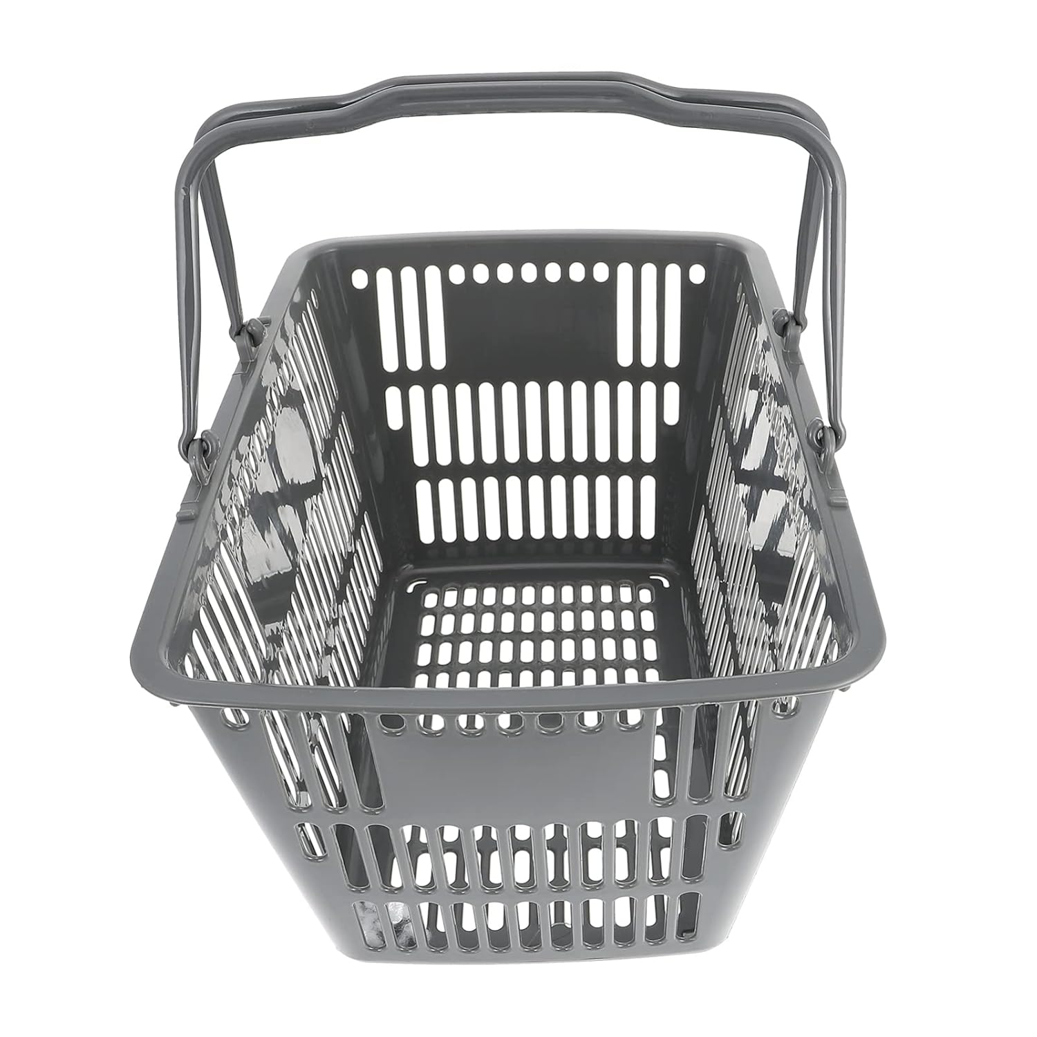 Amazon.com: VILLCASE Grocery Basket Shopping Basket,18L Grey Plastic ...