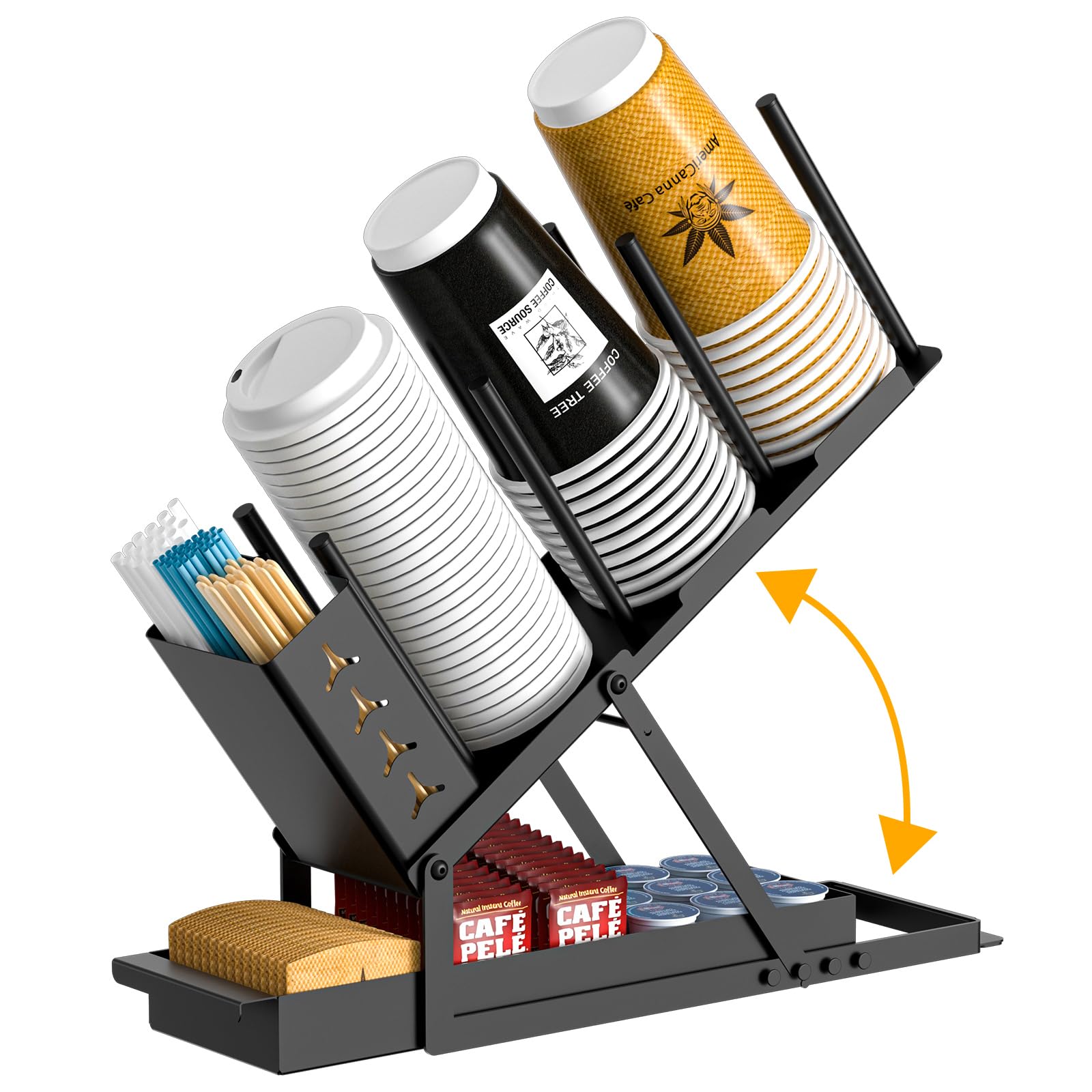 Amazon.com: RCHYFEED Cup and Lid Holder with Straw Holder, Coffee ...