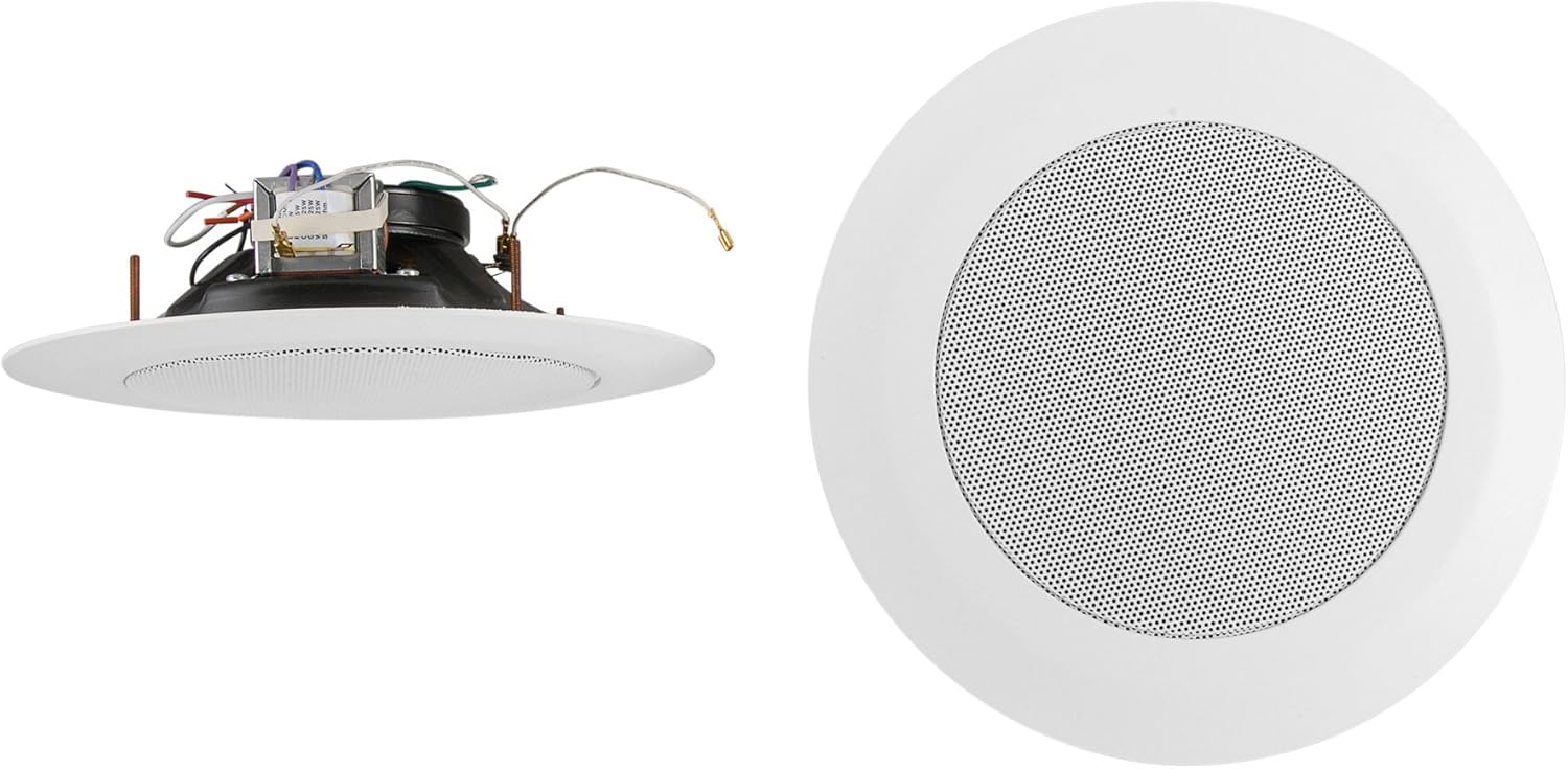 Quam SOLUTION 3 Complete 8" Ceiling Speaker Pair Package 5W-25/70V ...