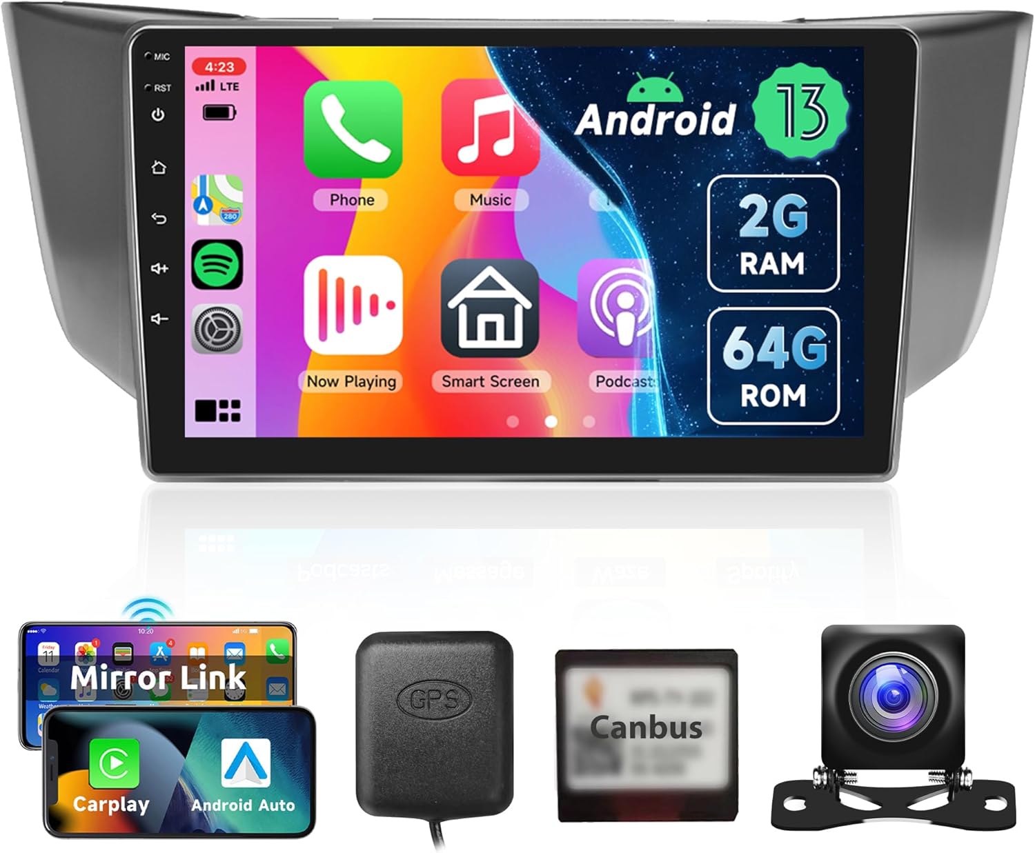 Amazon.com: 2G+64G Android 13 Car Stereo Radio for Lexus RX300 RX350 ...