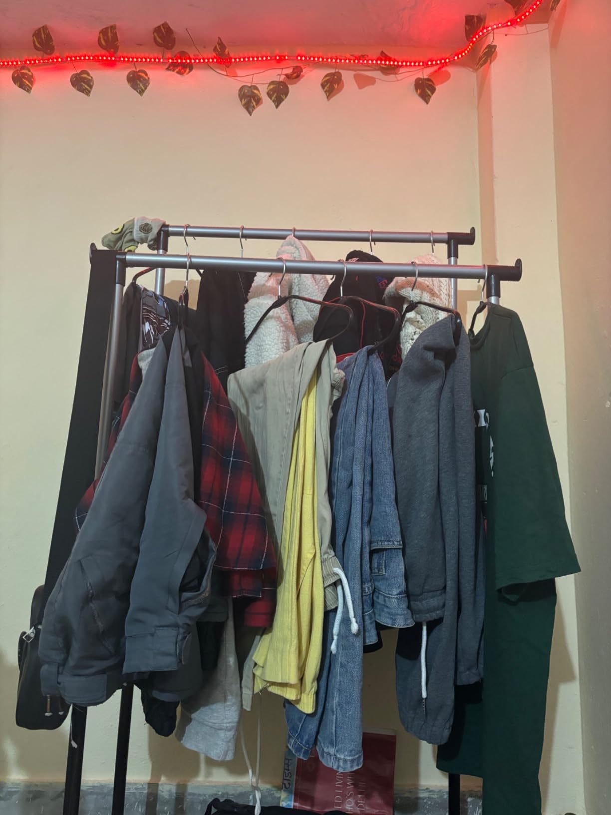 ZSIGNS Stainless Steel Double Pole Portable Clothing Hanging Garment ...