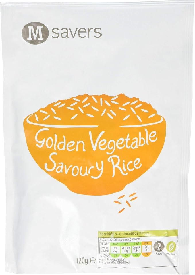 Morrisons Savers Golden Vegetable Rice 120g : Amazon.co.uk: Grocery
