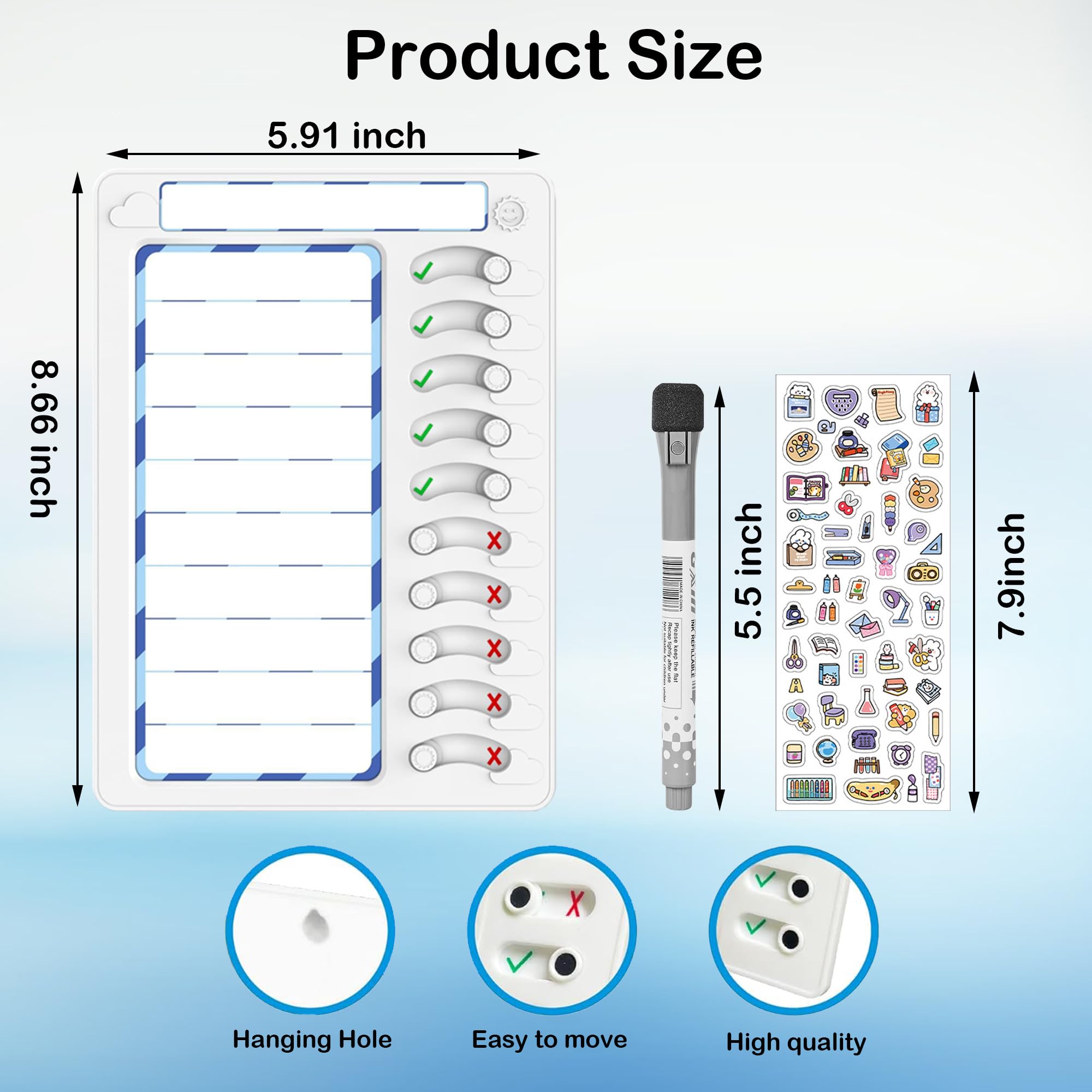 Snapklik.com : Whiteboard Chore Chart, Checklist Board, Reusable to-Do ...