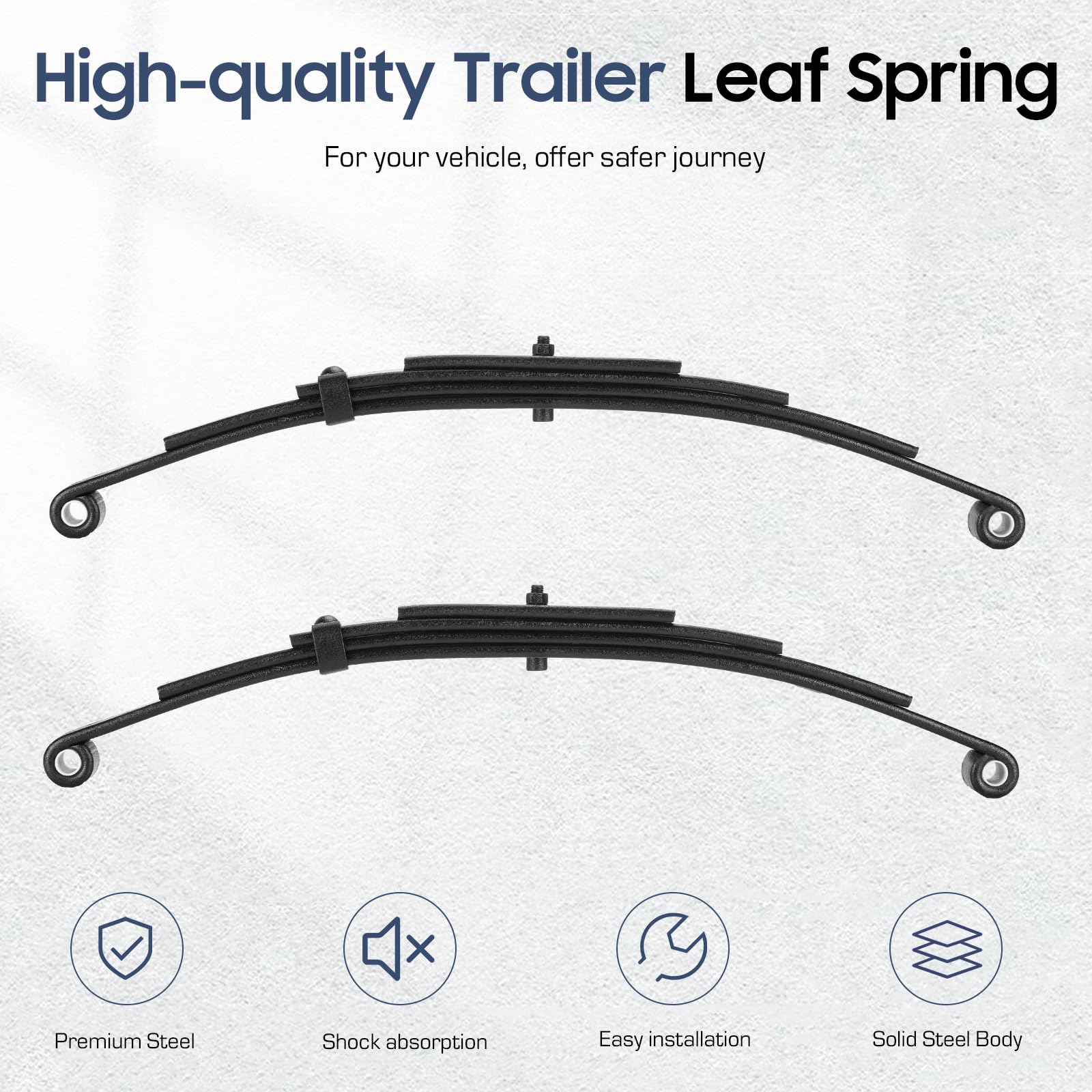 Snapklik.com : Trailer Leaf Spring, 4 Leaf 2500lb Double Eye Leaf ...