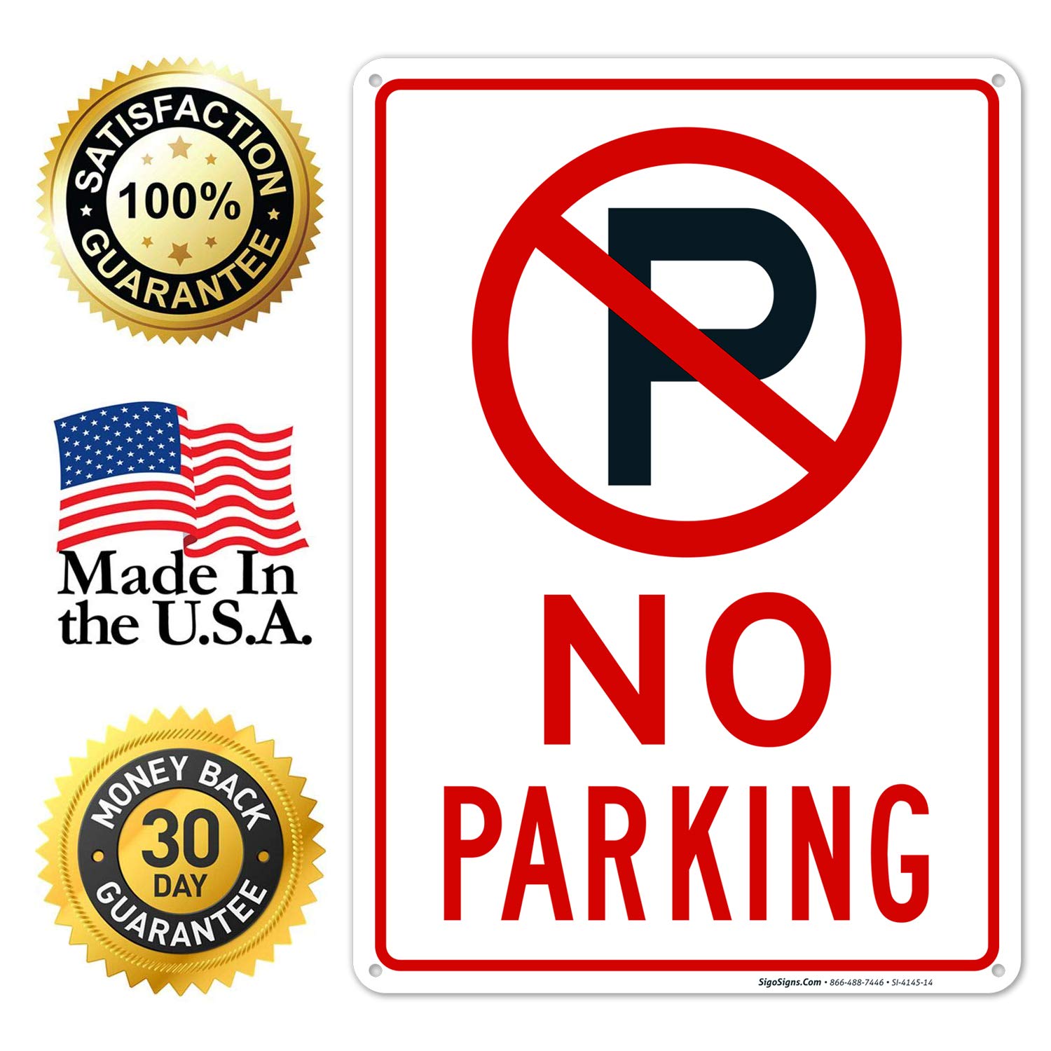 buy-no-parking-sign-with-symbol-sign-4-pack-10x14-inches-rust