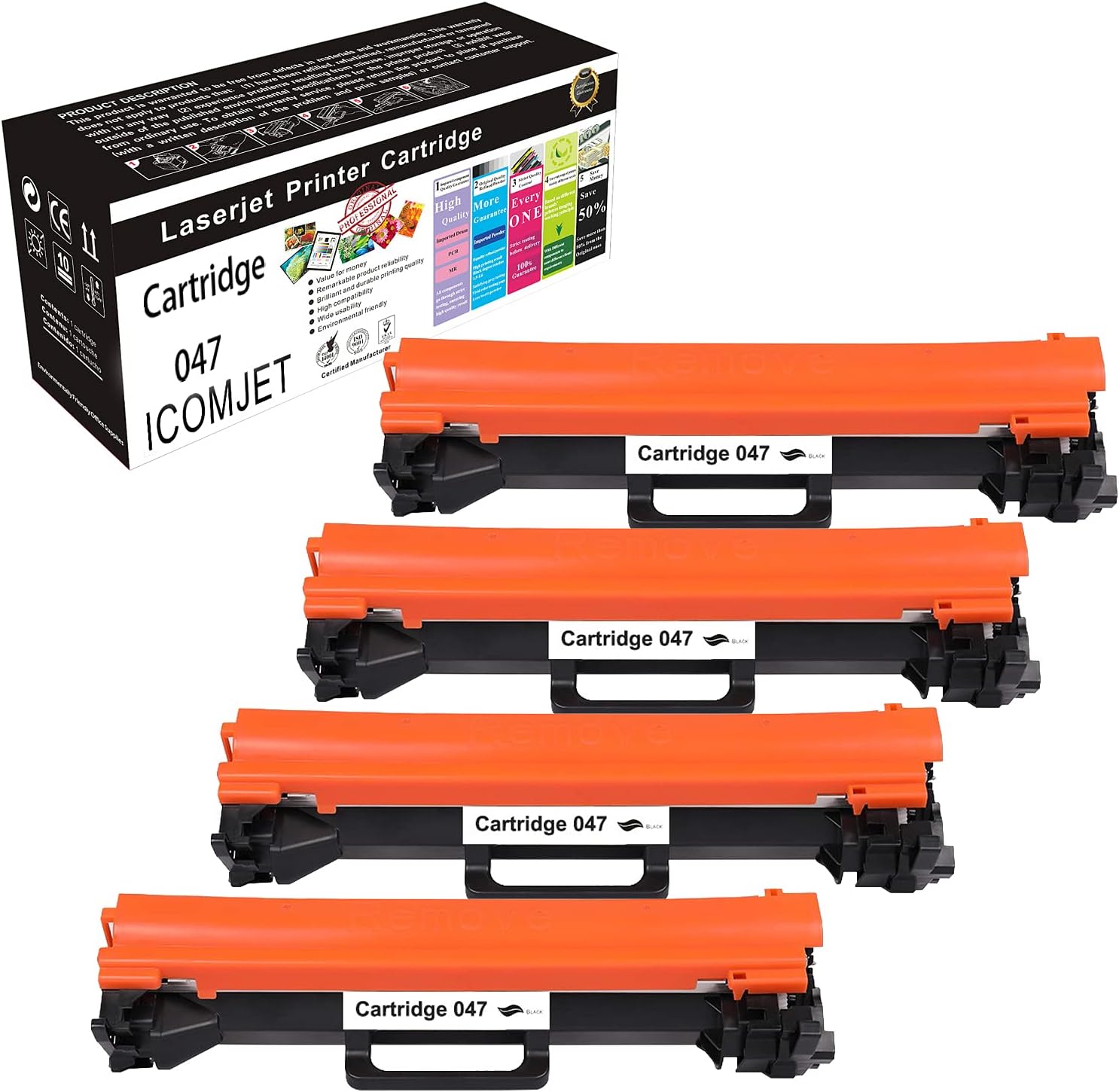 Amazon.com: 047 Black Toner Cartridge 2 Pack Compatible for Canon CRG ...