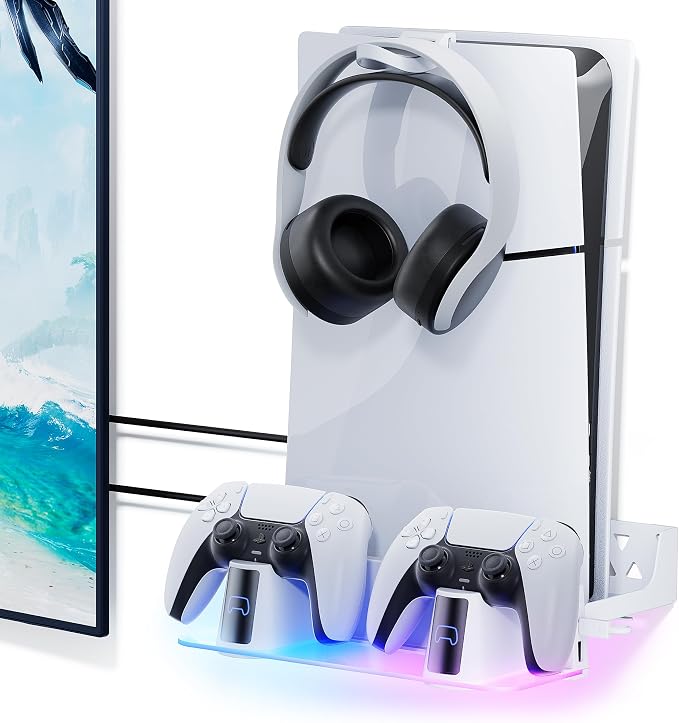 Amazon.com: Mytrix RGB Wall Mount Kit with Dual Charging Station for ...