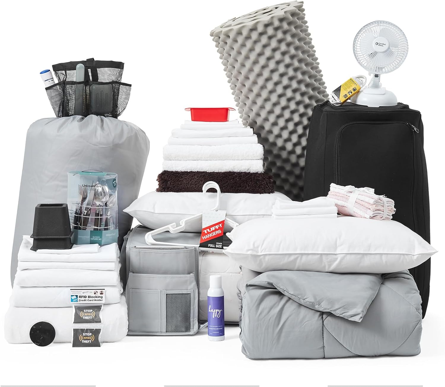 Amazon.com: DormCo 100% Complete - Twin XL Bedding & Dorm Essentials ...