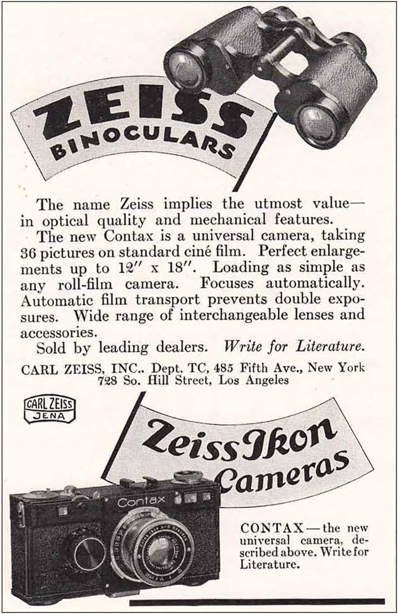 Amazon.com: RelicPaper 1933 Zeiss Binoculars, Ikon Cameras: Utmost ...