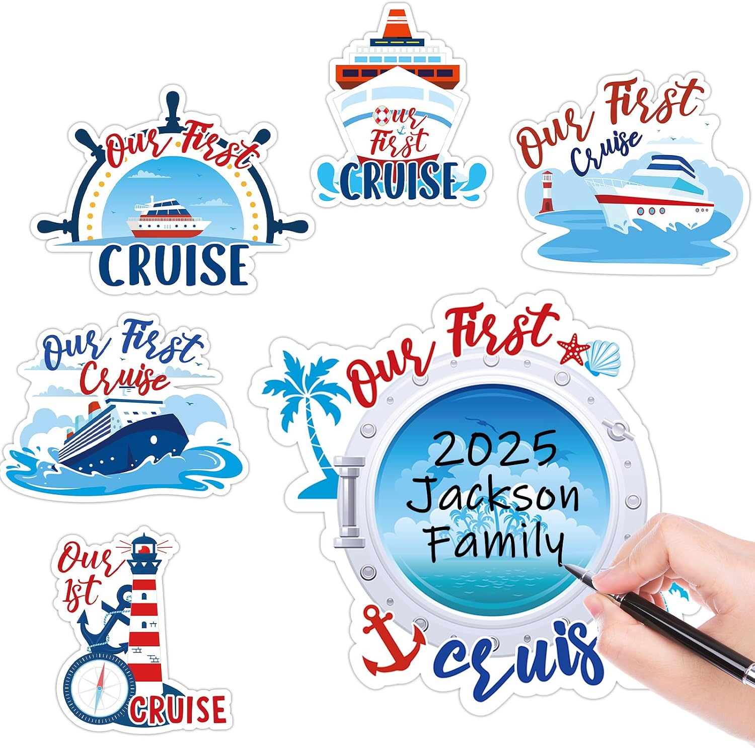 Amazon.com: Gisgfim 6PCS Large Cruise Door Decorations - First Cruise ...