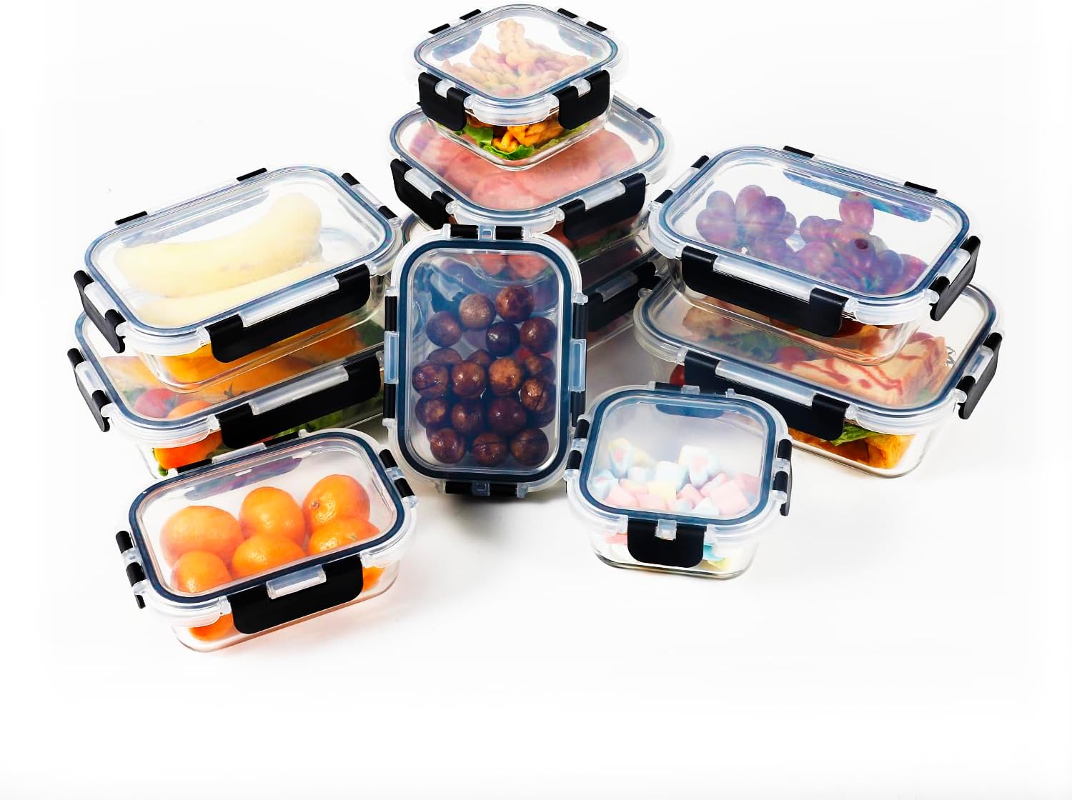 EasyWare Premium Contenedores de Vidrio para Alimentos con Tapa ...