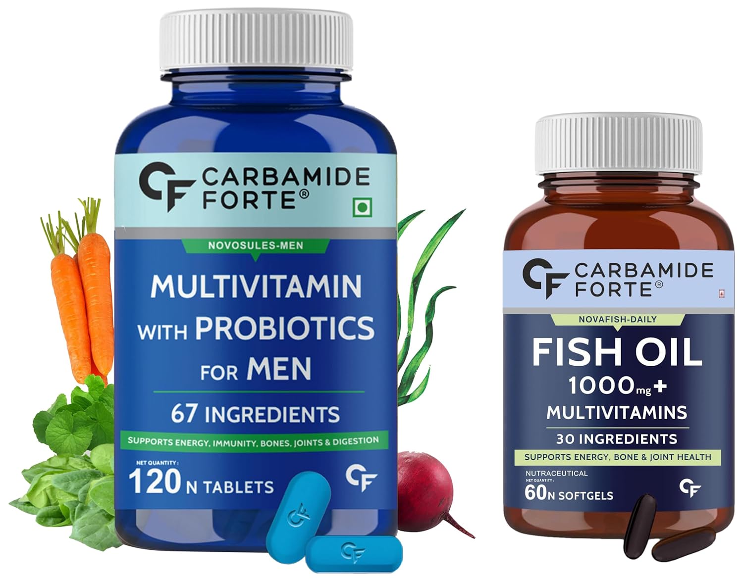 Carbamide Forte Multivitamin for Men (120 Veg Tablets) & Carbamide ...