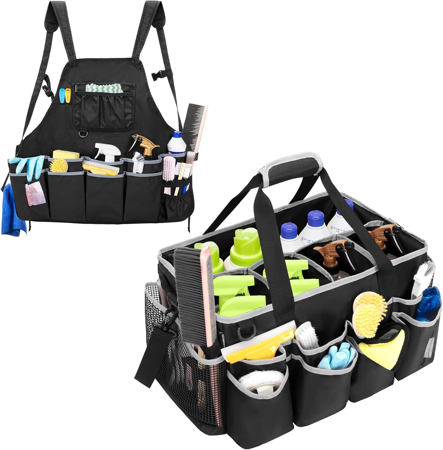 Amazon.com: HODRANT Extra-large Wearable Cleaning Caddy & Large ...