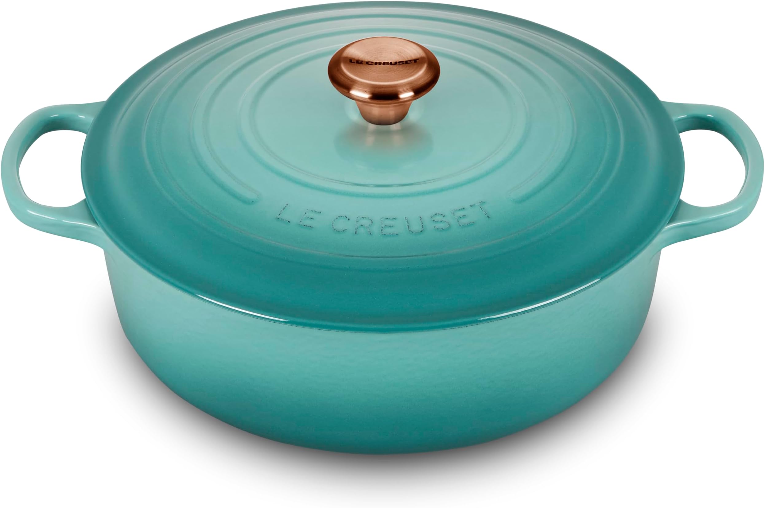 Amazon.com: Le Creuset Signature 6.75-quart Round Wide Oven with Copper ...