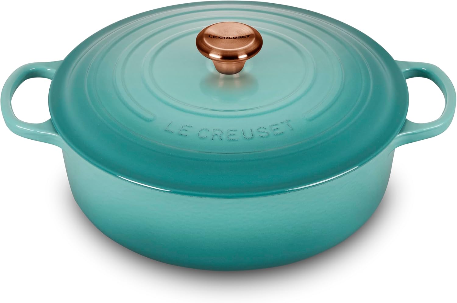 Amazon.com: Le Creuset Signature 6.75-quart Round Wide Oven with Copper ...