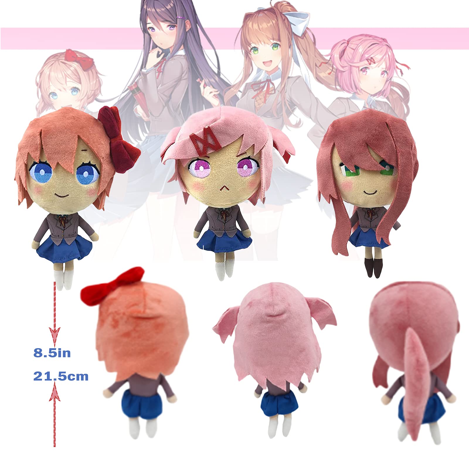Doki Doki Literature Club Plush, Ddlc Monika Plush, Ddlc Plush Yuri ...