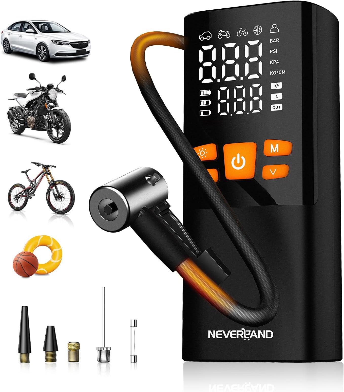 Neakhmer Mini Kompressor Akku Luftpumpe：150PSI Elektrische luftpumpe ...