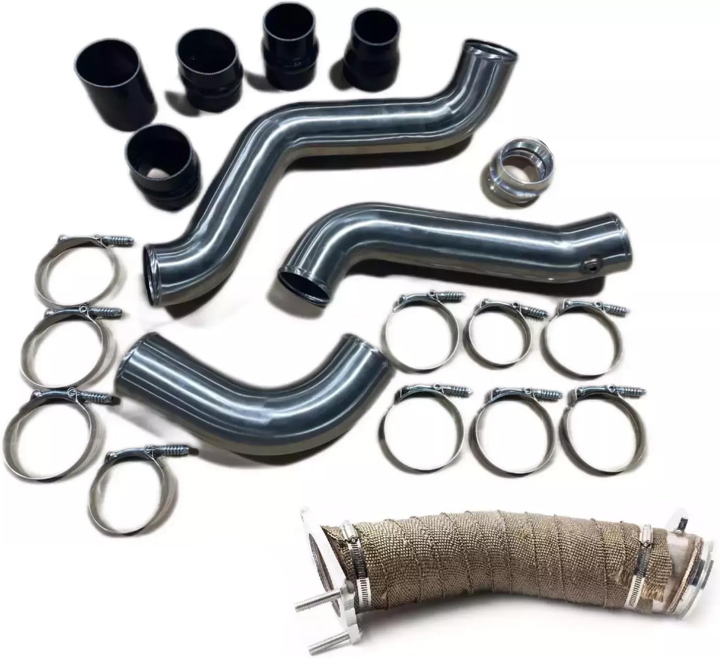 Amazon.com: Upgraded 304 SS Intercooler & Turbo Pipe Kit 17-19 6.6L ...