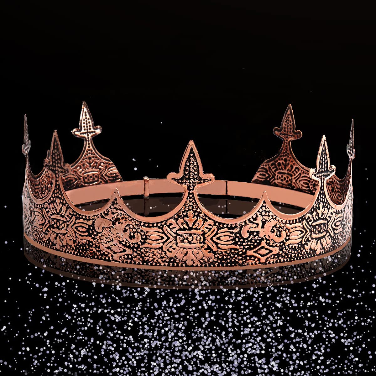 Buy YOVECATHOU Crown Hair Jewelry Royal King Diadem Men Metal Big ...