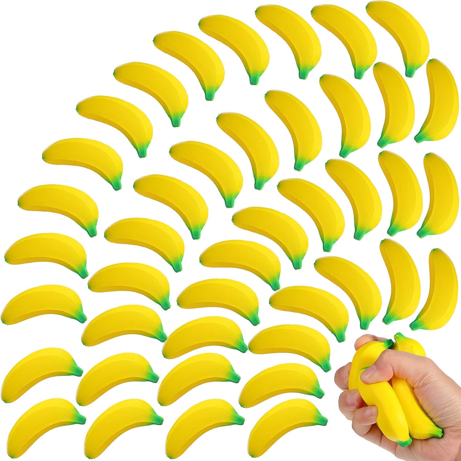 Amazon.com: 100 Pcs Banana Stress Toys Stretchy Banana Squishy Fidget ...