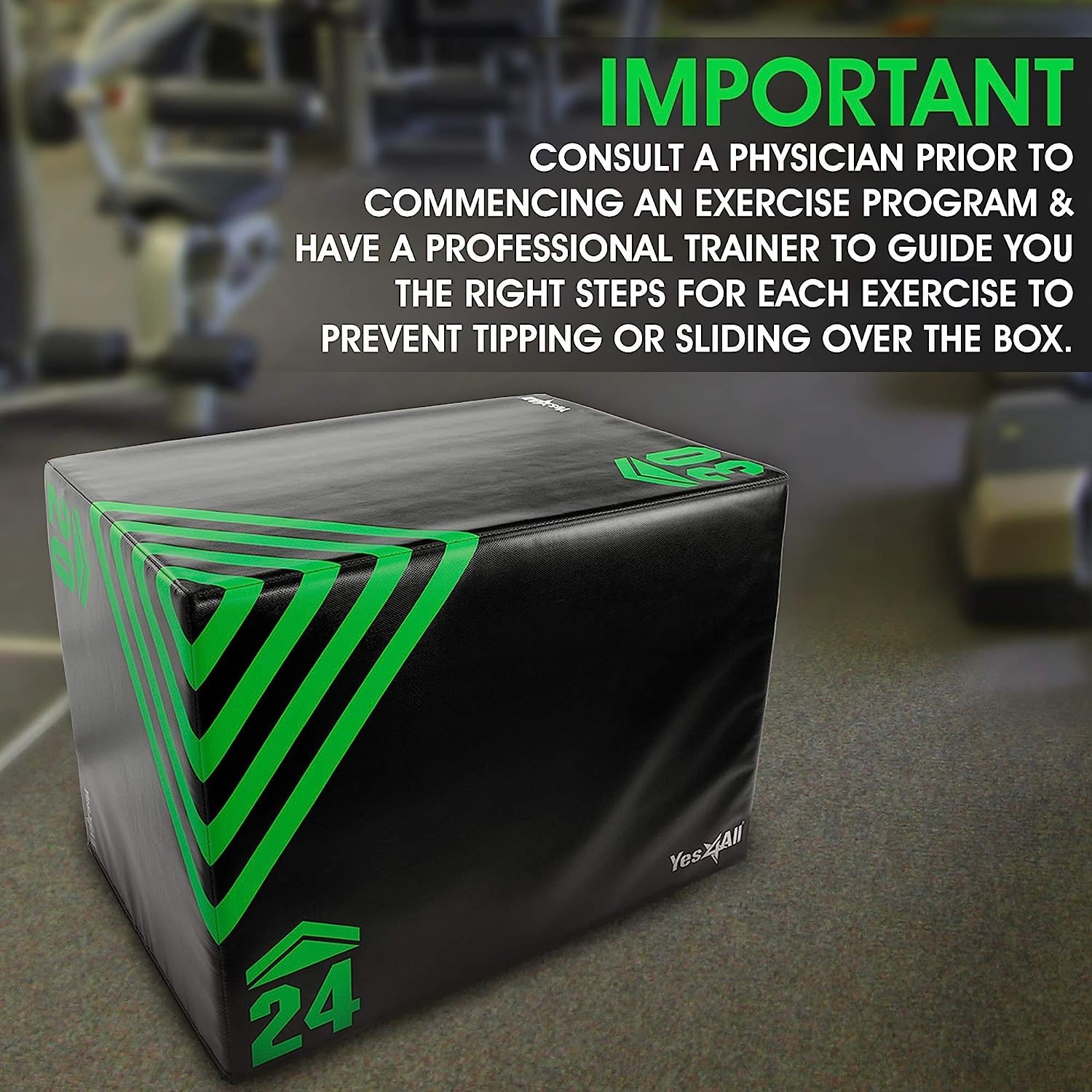 Snapklik.com : Yes4All 3 In 1 Foam Plyometric Jump Box Jump Training ...