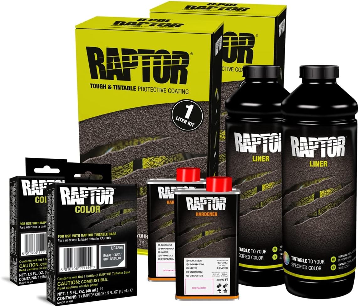 Amazon.com: U-POL Raptor Tintable Truck Bed Liner Kit | 2 Liters Raptor ...