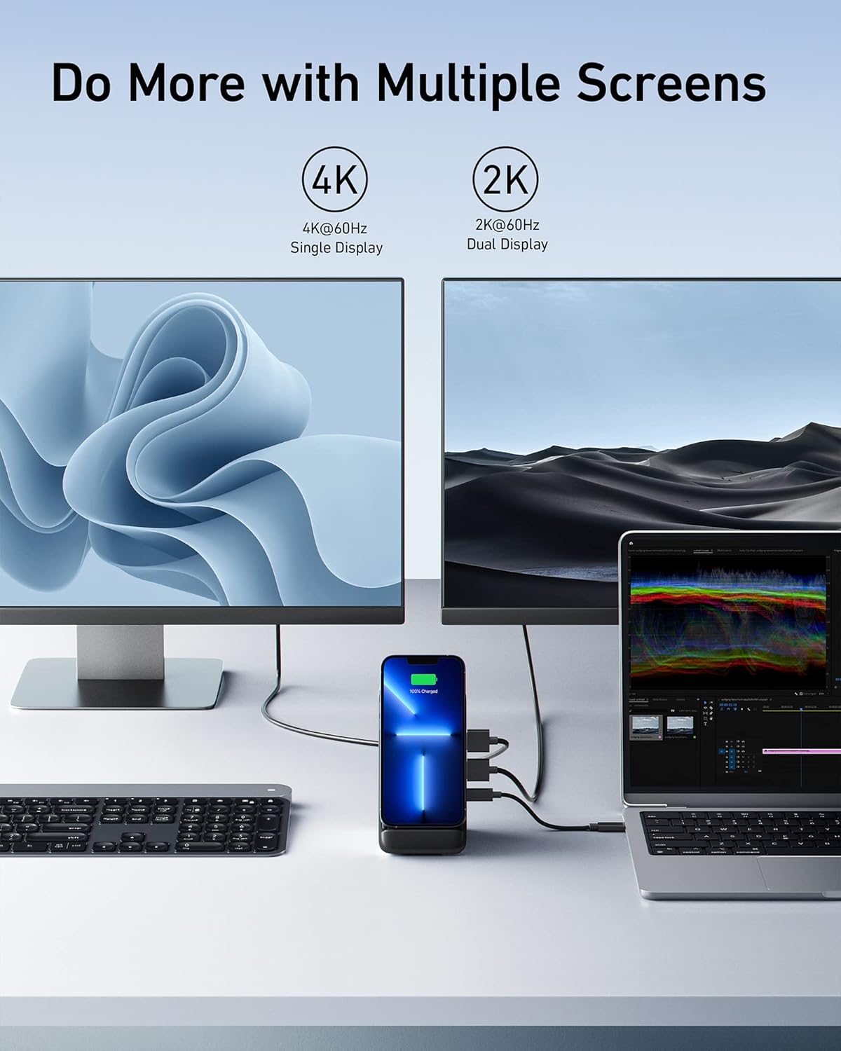 Buy Anker 651 USB-C Dock, 8-in-1 Docking Station, Qi-Certified 10W Max ...