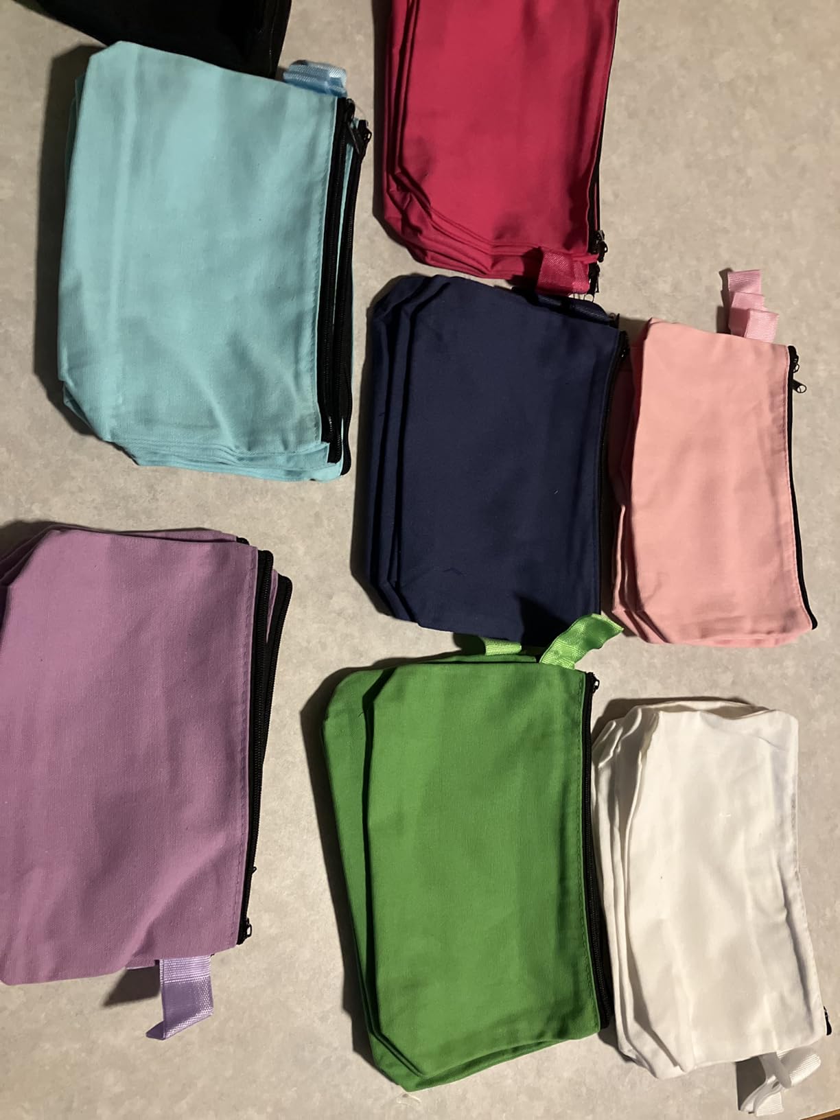 Amazon.com: Frienda 40 Pack Canvas Makeup Bags Bulk Cosmetic Bags with ...