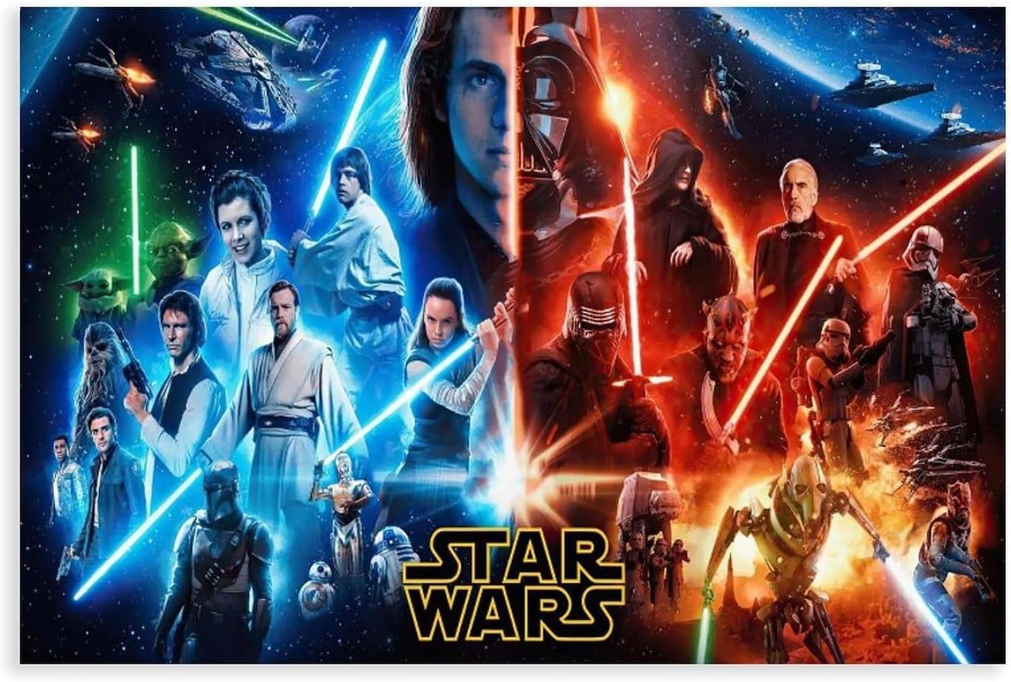 HDSDA Star Wars The Force Awakens Art Poster Canvas Poster Bedroom ...