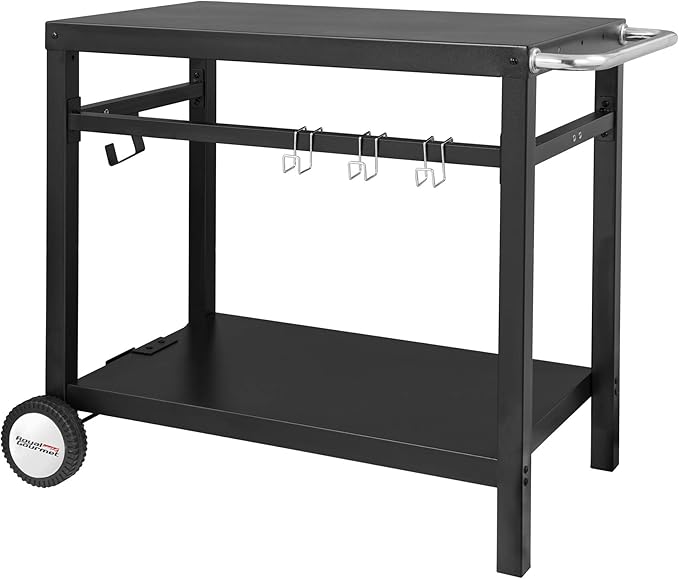 Amazon.com: Royal Gourmet Double-Shelf Movable Dining Cart Table ...