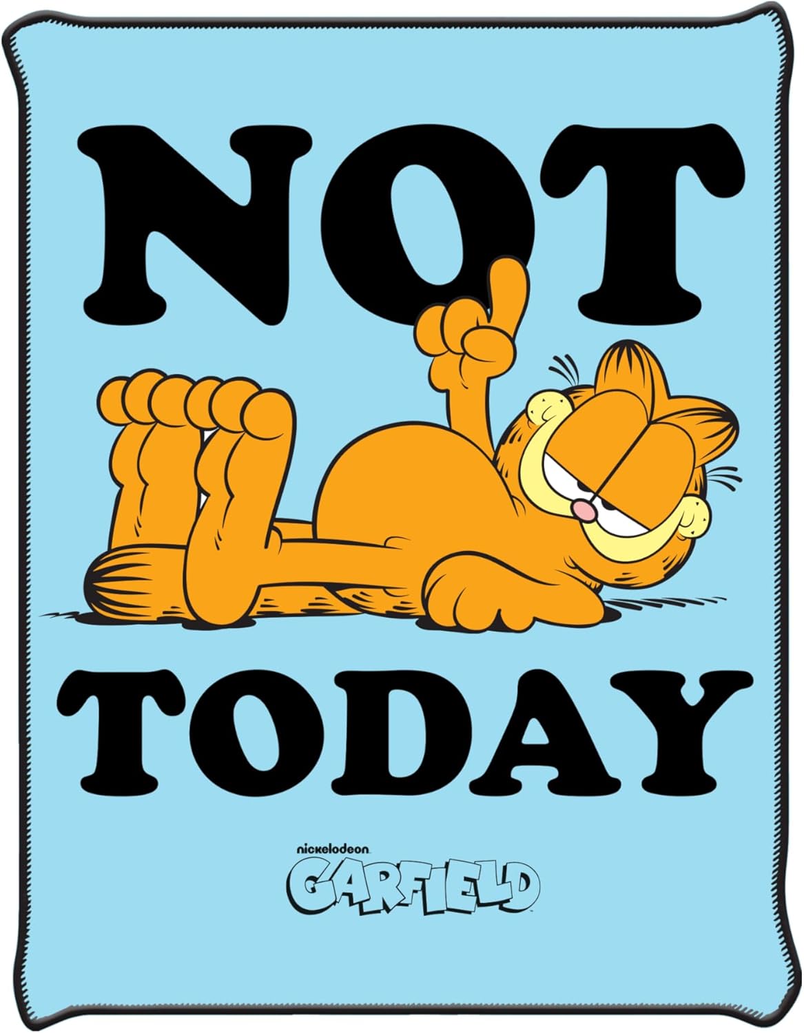 Amazon.com: Silver Buffalo Garfield Not Today 45" x 60" Fleece Throw ...