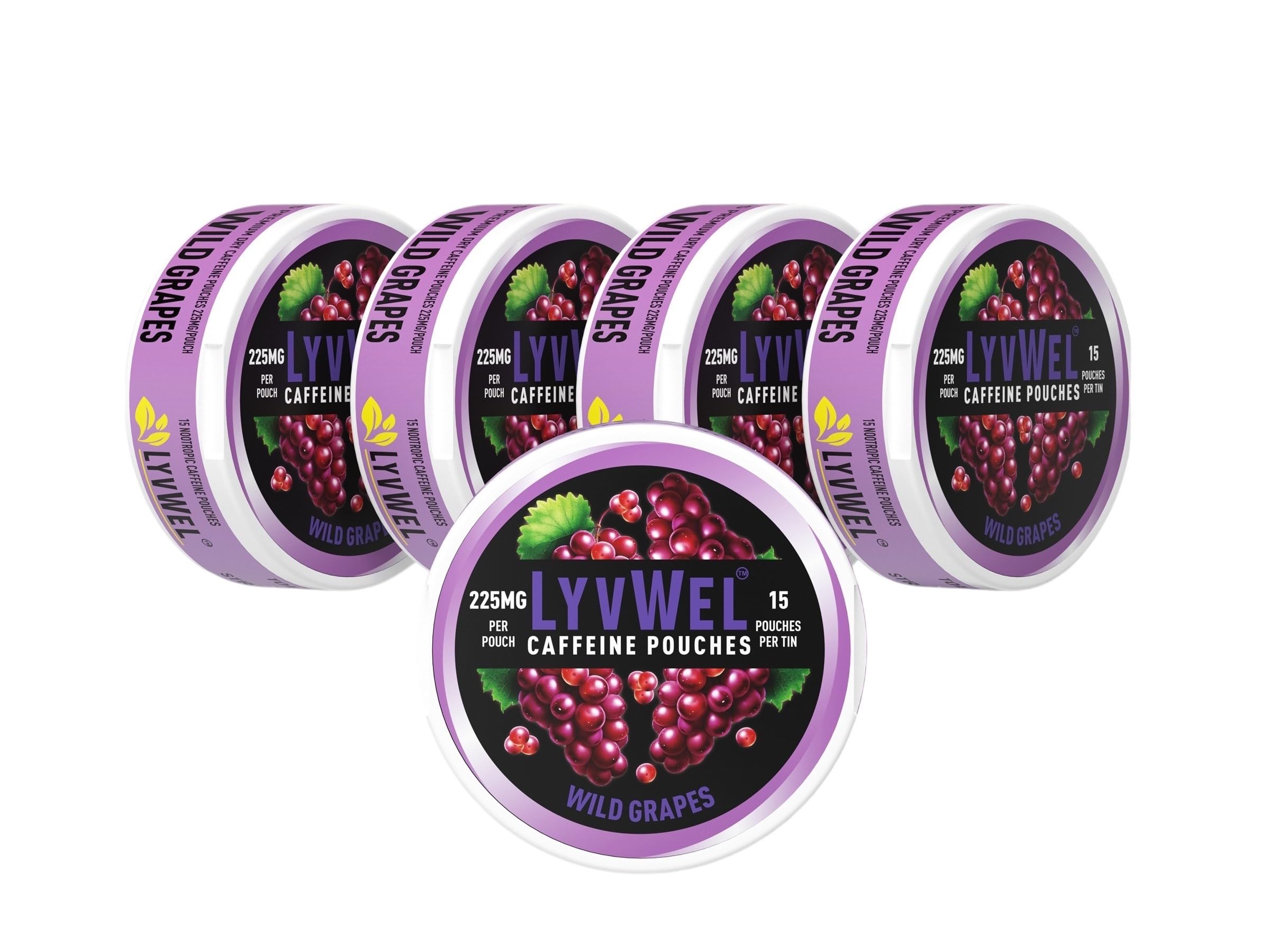 Amazon.com: LyvWel 225mg Caffeine Energy Pouches | Nootropic Focus ...