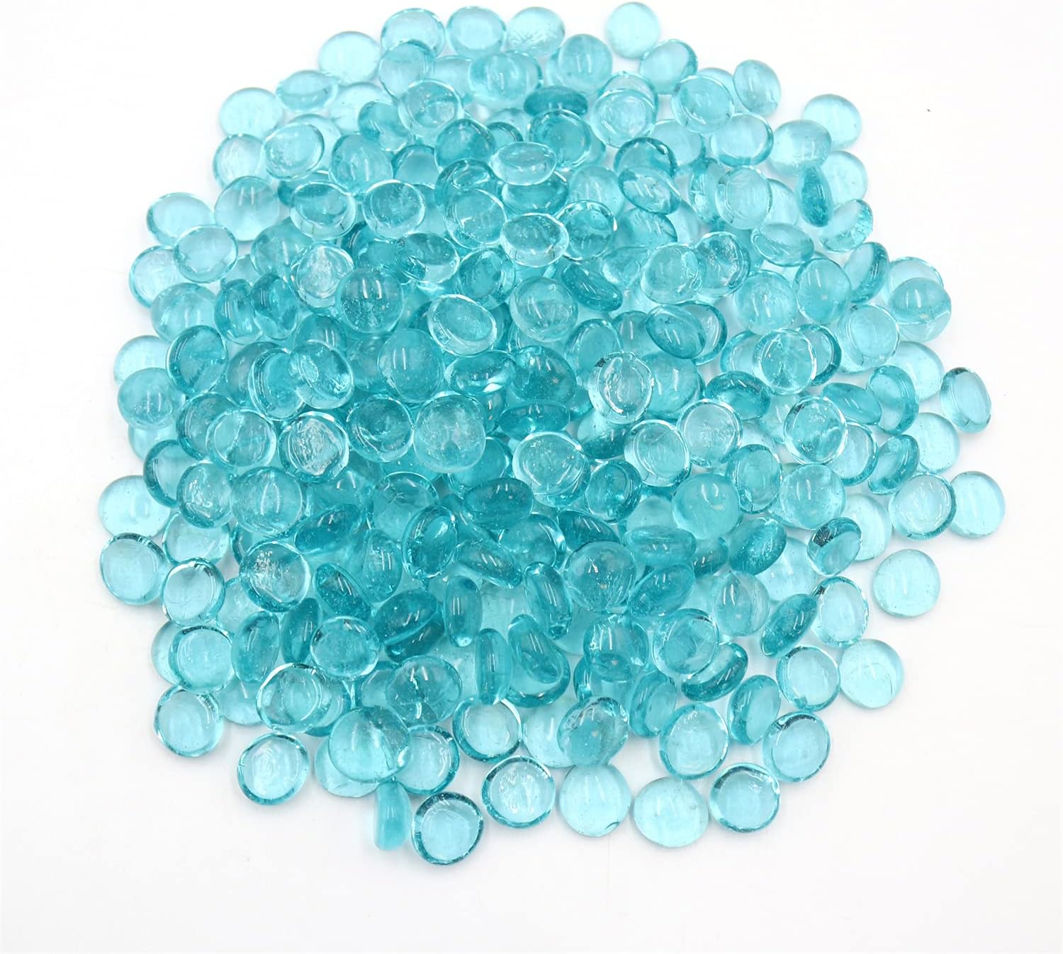 Amazon.com: Transparent Aqua Flat Glass Marbles for Vases, Bulk 17 LB ...