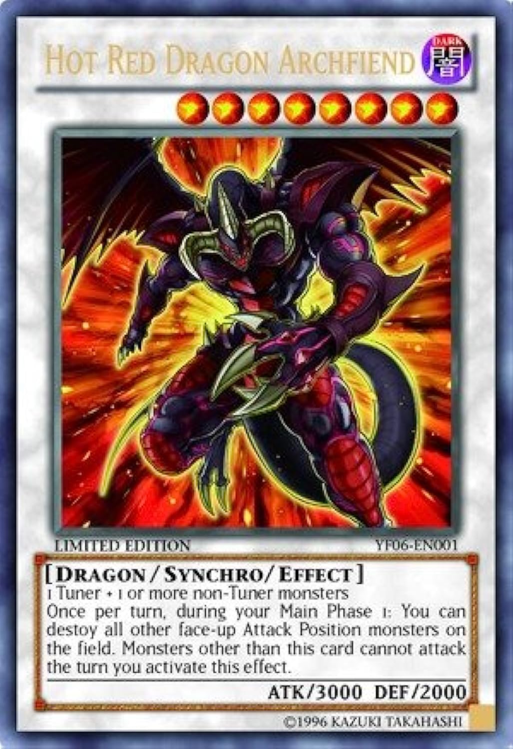 Amazon.com: YU-GI-OH! - Hot Red Dragon Archfiend (YF06-EN001) - 5D's Manga Promos - Promo ...