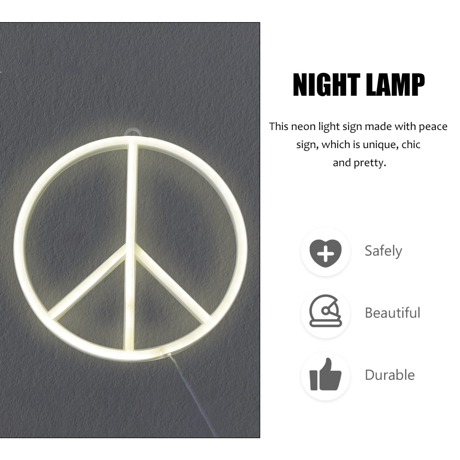 Neon Green Peace Sign