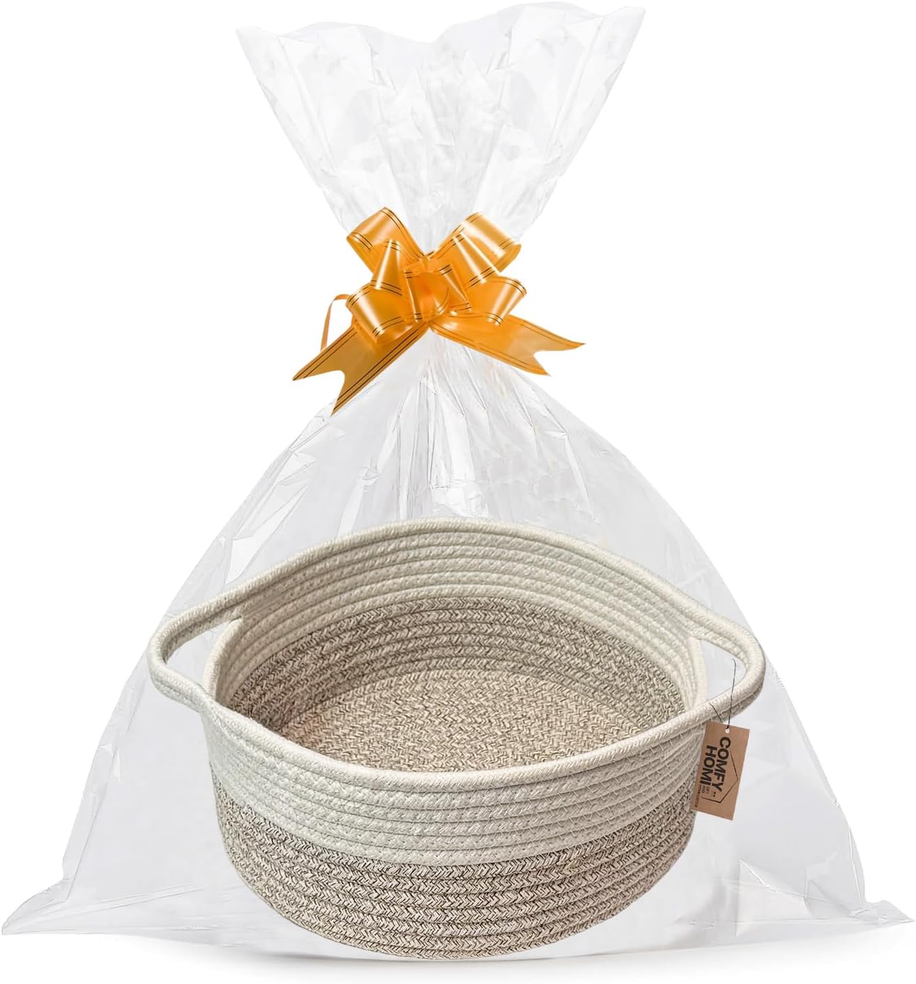 Amazon.com: COMFY HOMI Small Woven Gift Baskets with Handles, Gift Bags ...