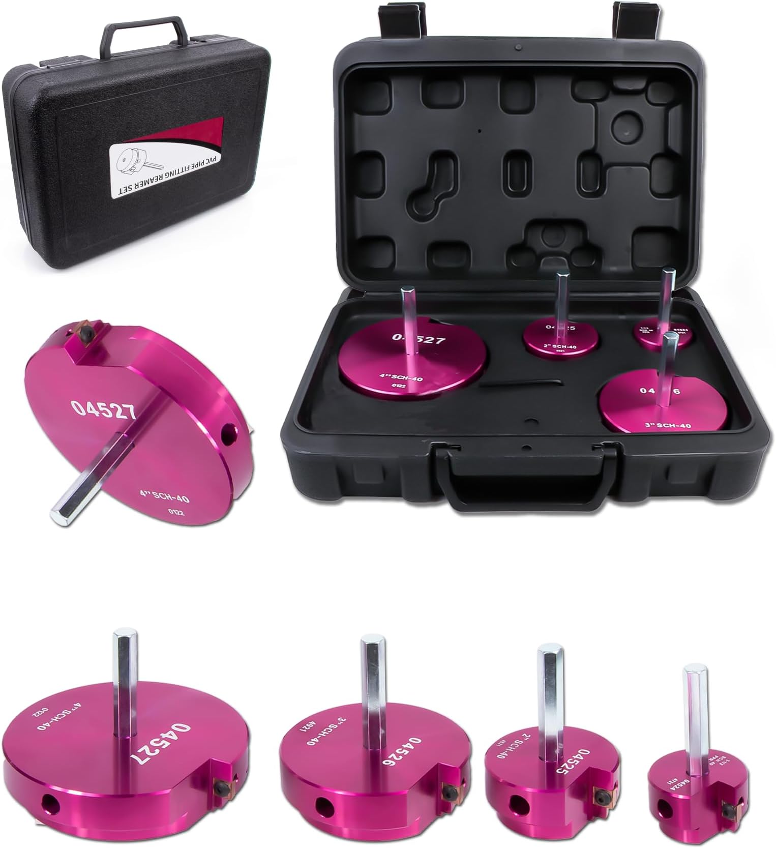 Plastic Pipe Fitting Reamer PPR150 and PPR200, Tuykay 2Pcs PVC Pipe ...