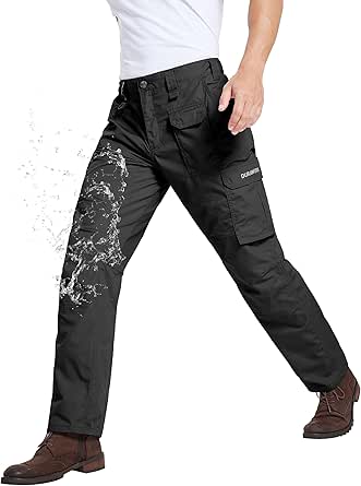 Amazon.com: DURAWERK Men's Cargo Pants, Water Resistant Work Pants ...