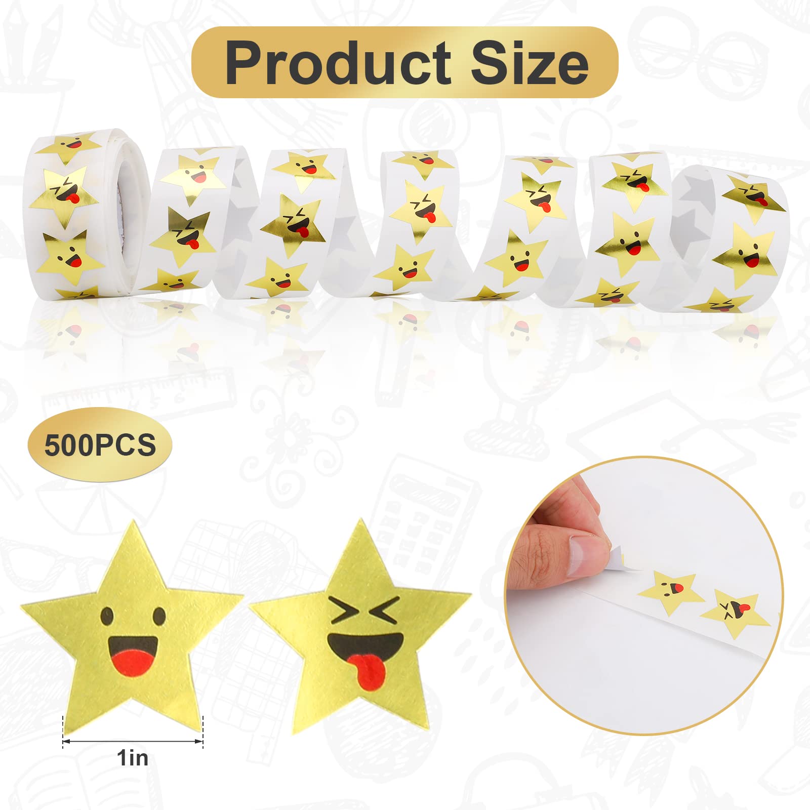 Space Stickers For Kids MODANU 500 Pcs Small Star Stickers, 1 Inch ...