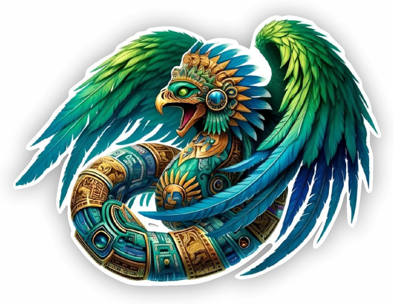 Amazon.com - Realistic Kukulkan Mayan God Sticker for Car, Laptop ...