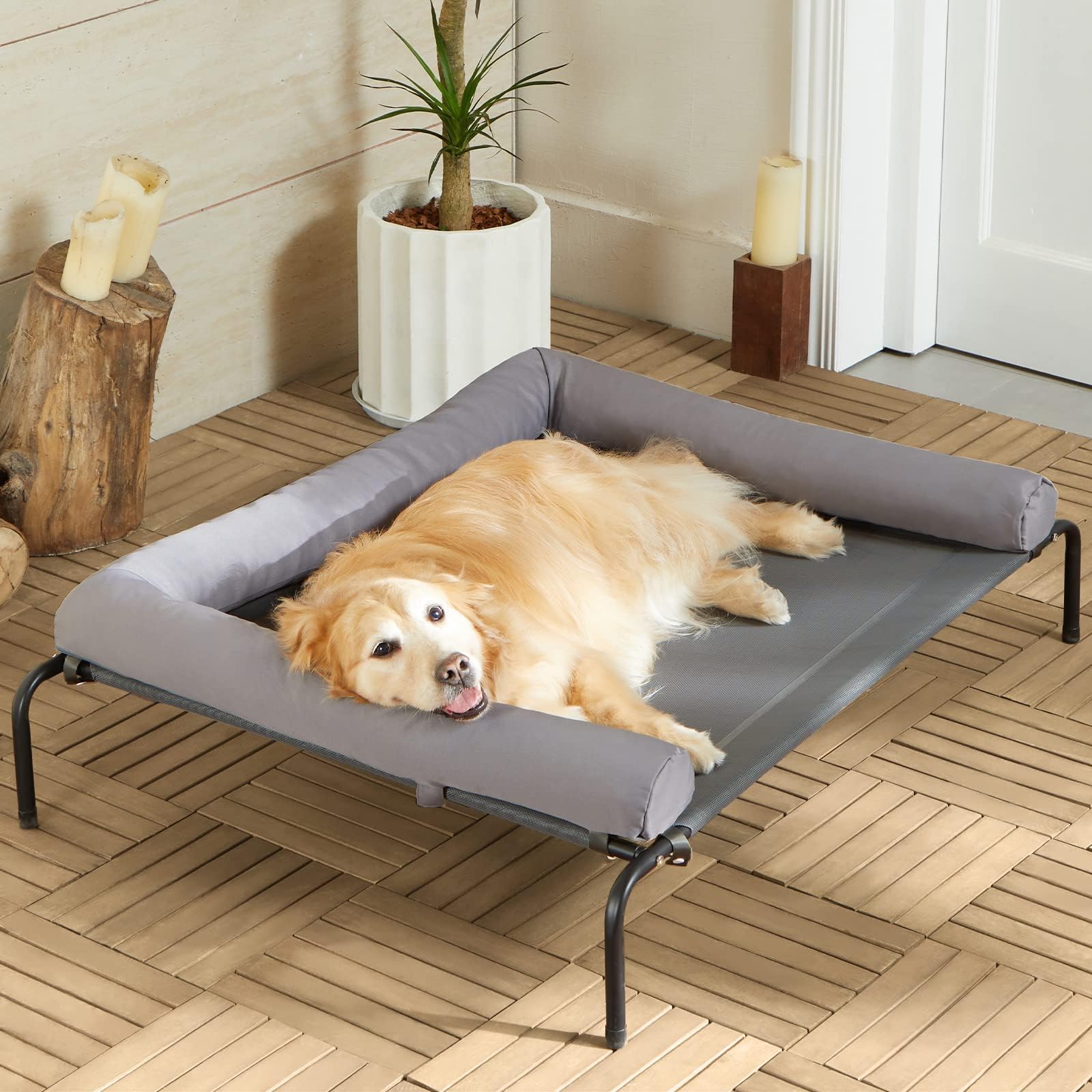 RRPETHOME Cama Grande Para Perros Con Refrigeración Elevada, Camas ...