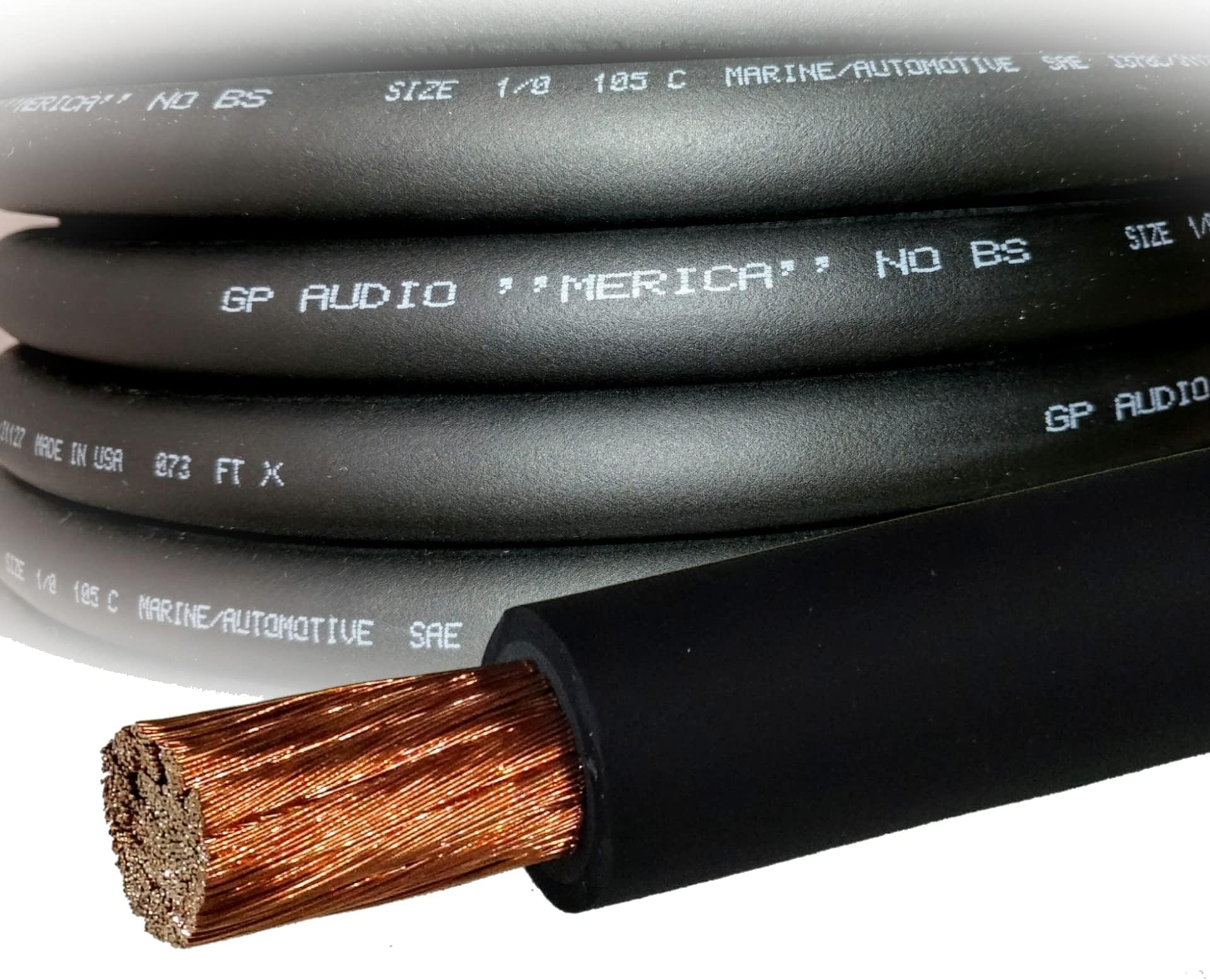 Amazon.com: Cable de alimentación verde OFHC calibre 1/0 de 25 pies ...