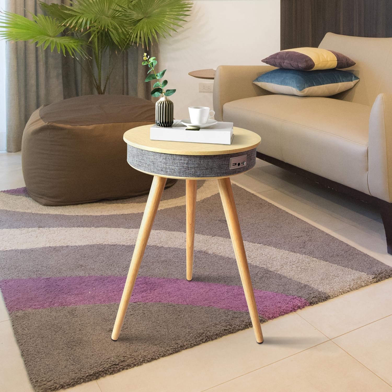 Amazon.com: Louis Donné Smart End Table with Charging Station, Speaker ...