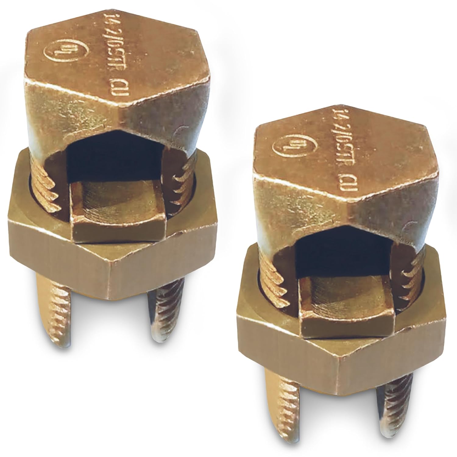 OHLECTRIC Copper Split Bolt Connector (2-Pack) Hex Head, UL Listed | 2 ...